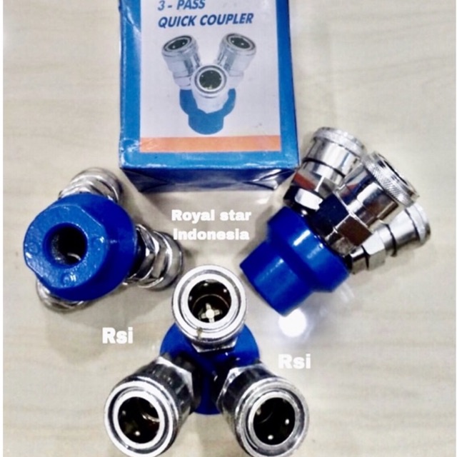 Taiwan 3way 3pass quick coupler compressor TWO touch 3head NICE 3 way ...