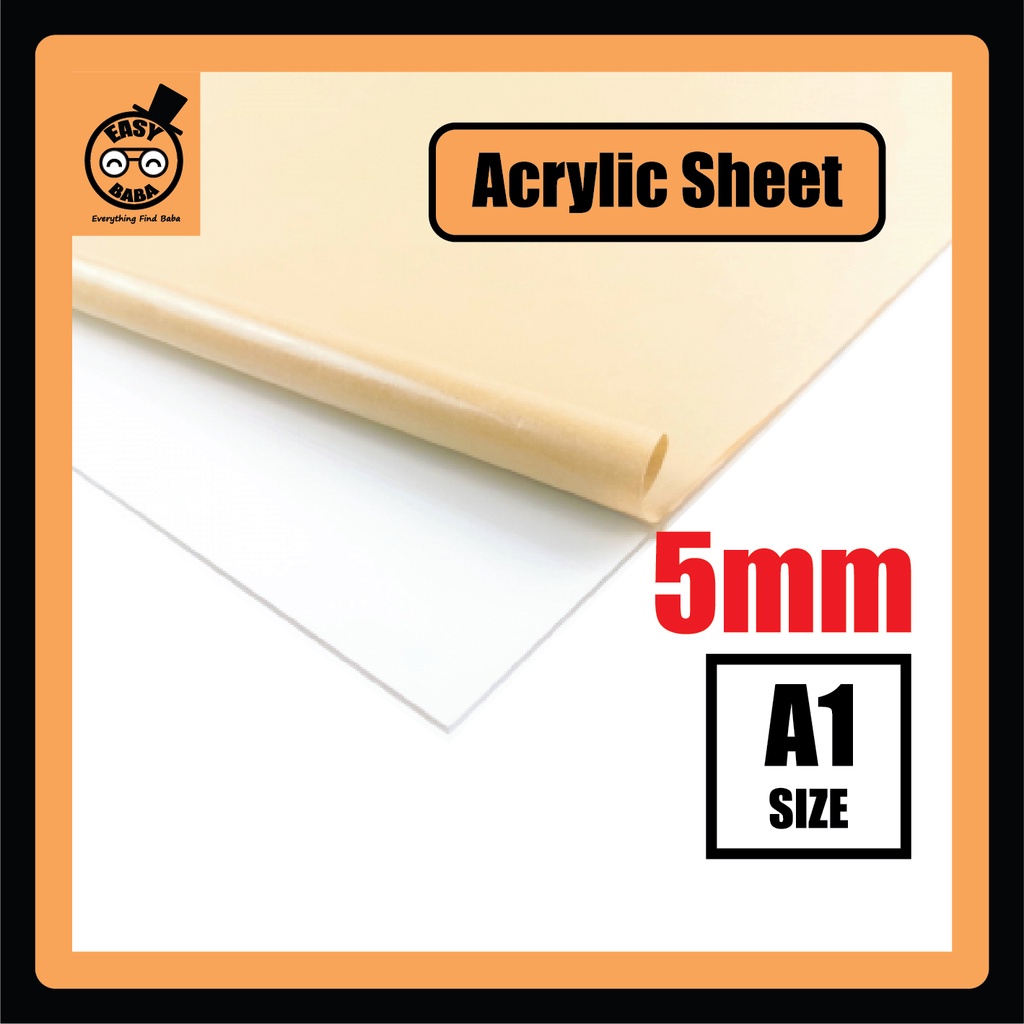 🔥 Acrylic Sheet Perspex Plexiglass 5mm A1 Size 🔥 | Grade A Casting materials | | Shopee Malaysia