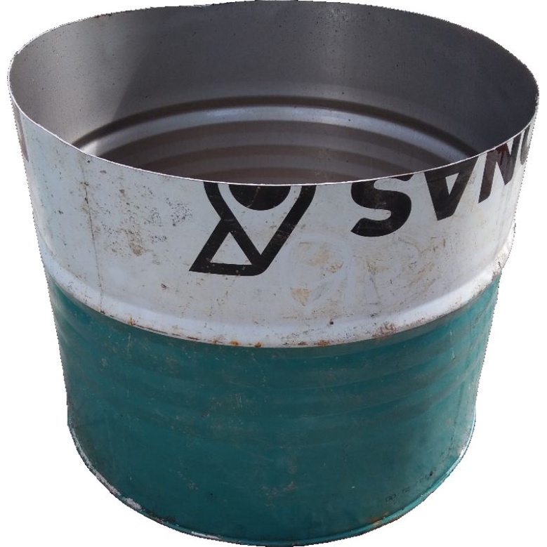 1pcs Half Drum Empty metal drum tong besi tong kosong DIY recycling ...