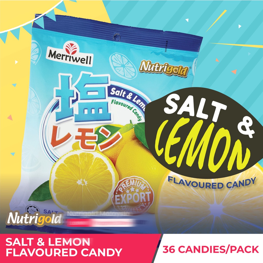 (EXP: 05/2023) Merriwell Nutrigold Salt & Lemon Candy 海盐柠檬糖 (Gula ...