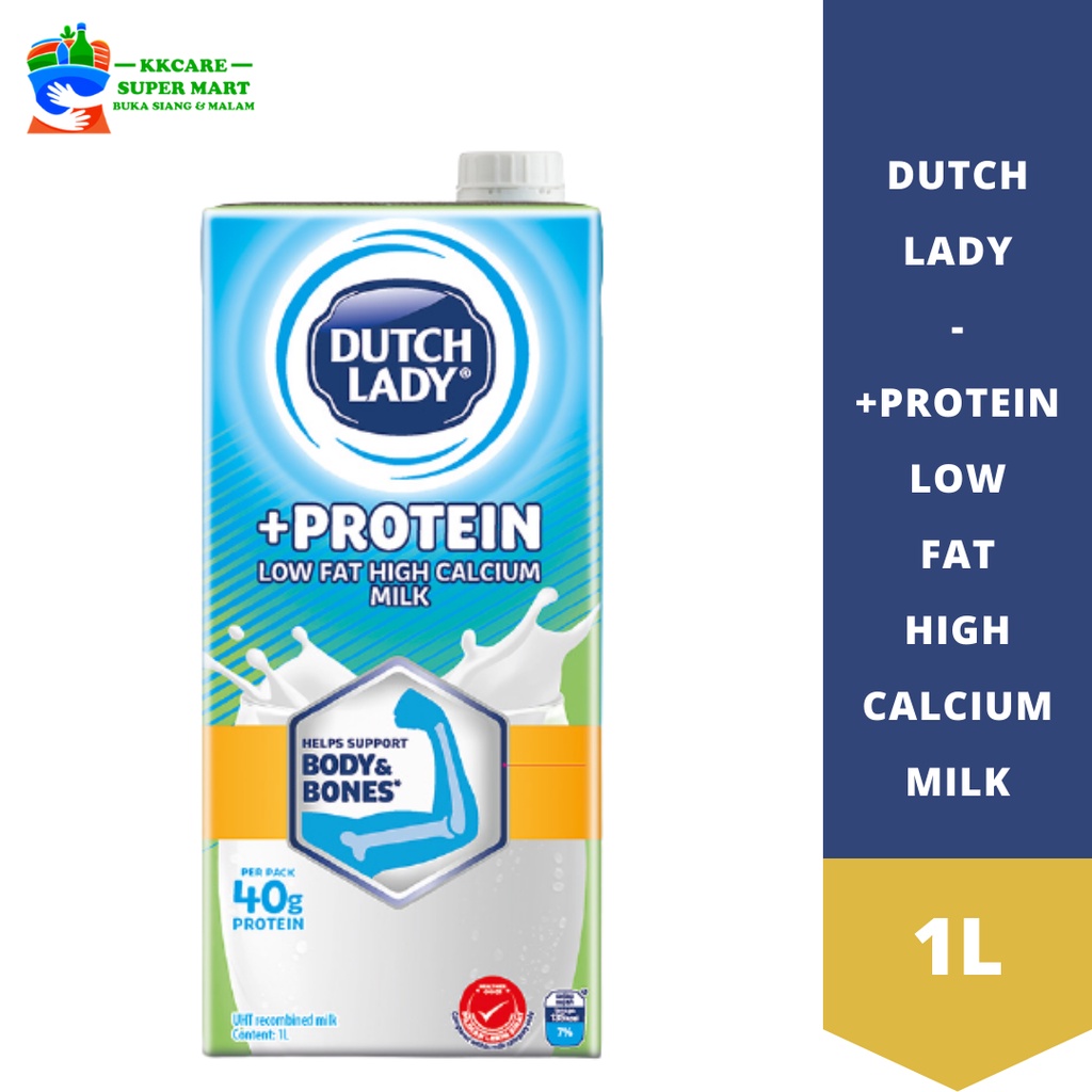 Dutch Lady - +Protein Low Fat High Calcium Milk - 1L | Shopee Malaysia
