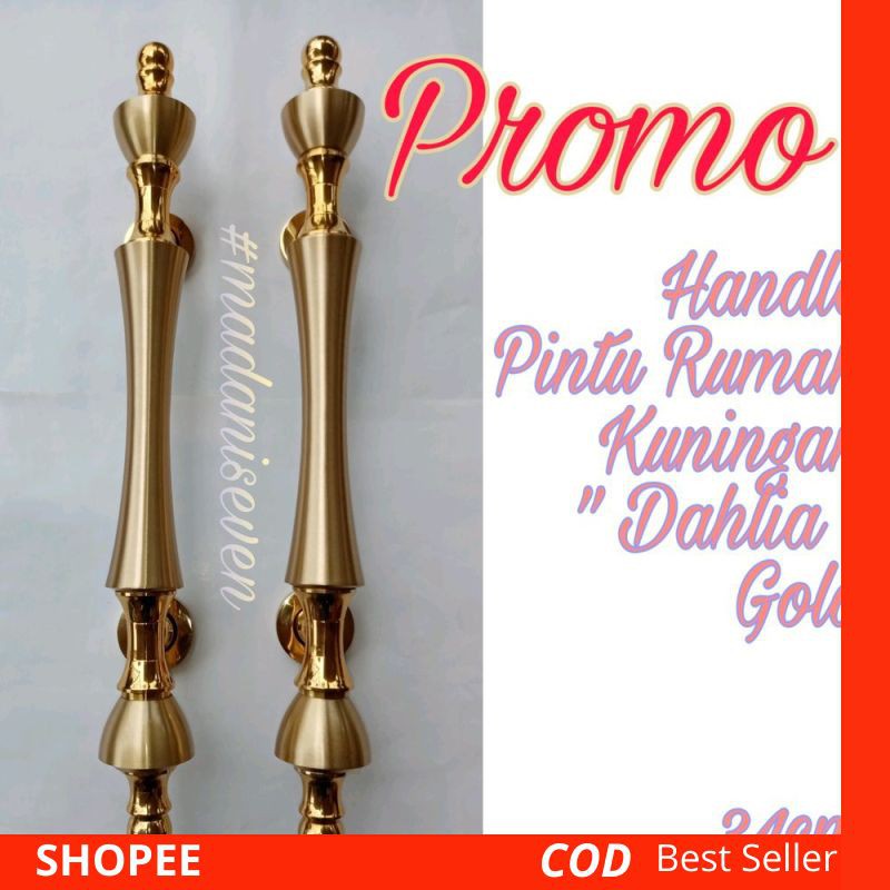 Dahlia Gold Brass House Door Handle 34cm | Shopee Malaysia