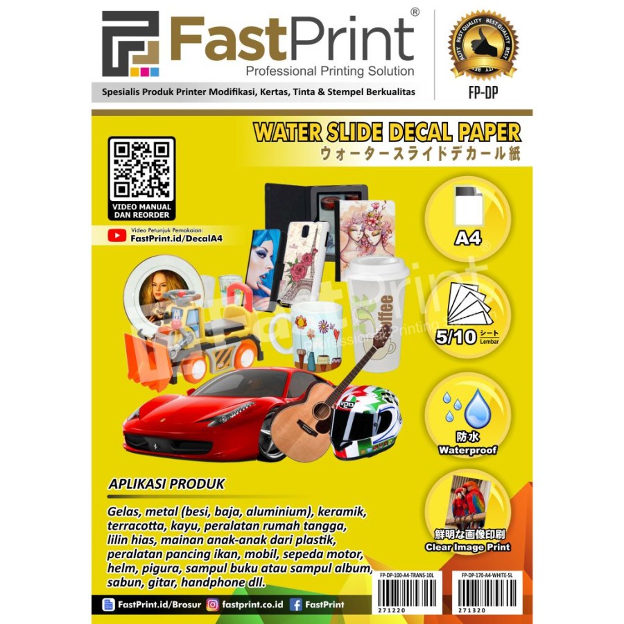 Paper Slide Decal Paper Size A4 100 Grams (10 Sheets) | Shopee Malaysia