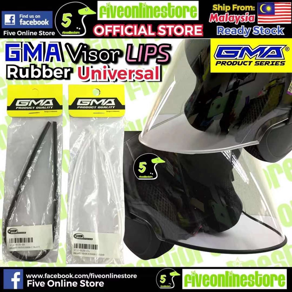 GMA Visor Rubber Lips Universal Edge Lining for Open Face Helmet MHR ...