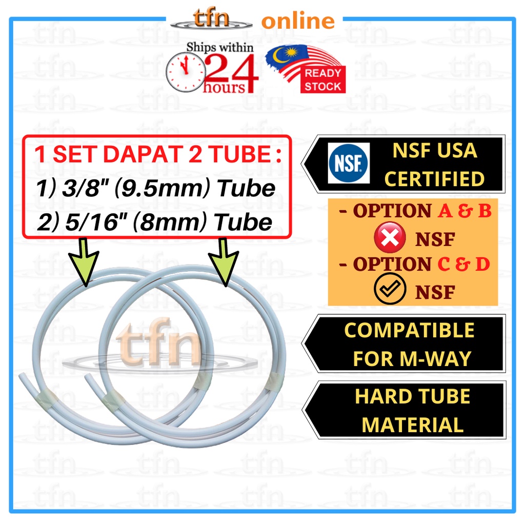 Suitable Mmway e-Spring NSF FOOD GRADE Tube (HARD TYPE ) Pipe Keras ...