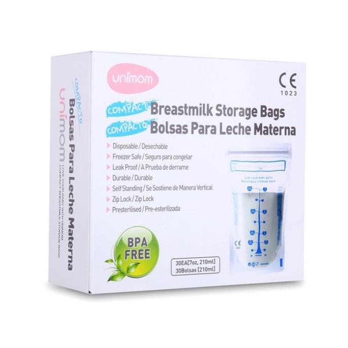 Unimom Compact UM Breast Milk Storage Bag870251 210ml (30 Bags/Box ...