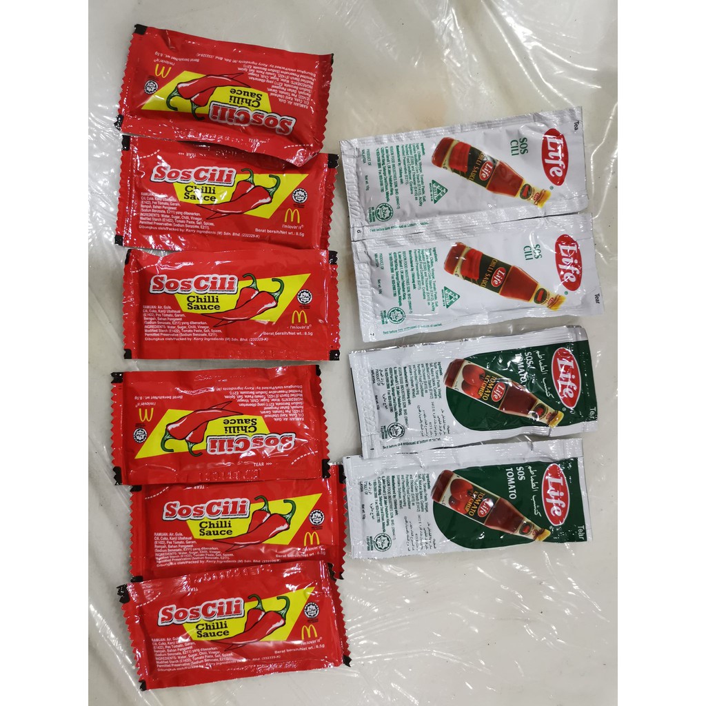 [READY STOCK] Sos Paket and Sachet Sauce (Cili dan Tomato) per pcs ...