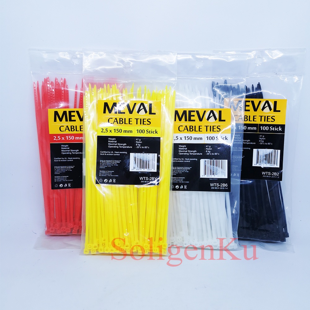 Cable Ties Meval 2.5 × 150 mm/ Cable Ties Meval 15 CM | Shopee Malaysia
