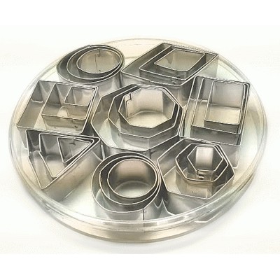Multi Size Diamond Oval Octagon etc Shape Cutter Set 24 pcs | Shopee ...
