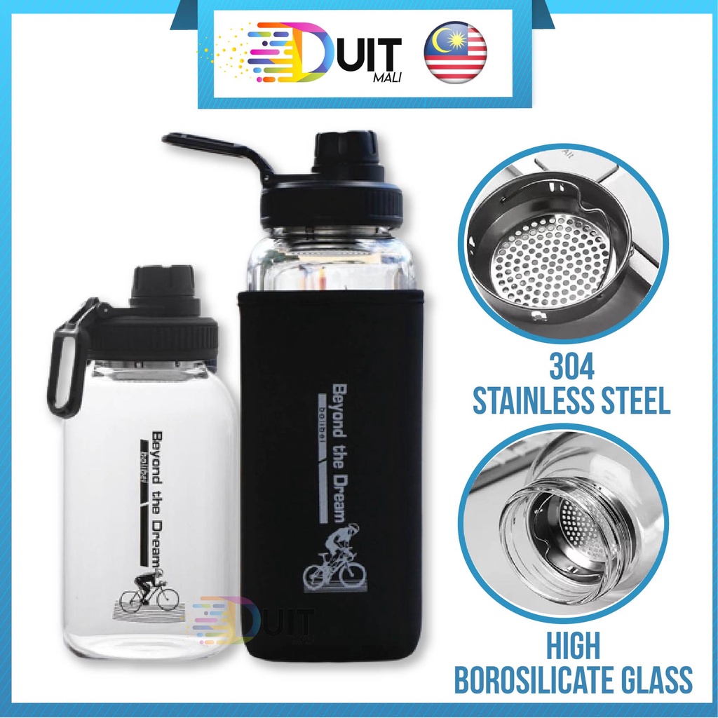 Duitmali Botol Air Outdoor Sport Glass Large Capacity Water Bottle With ...