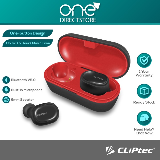 CLiPtec DOT Bluetooth True Wireless Stereo Earphone BTW308 | Shopee ...