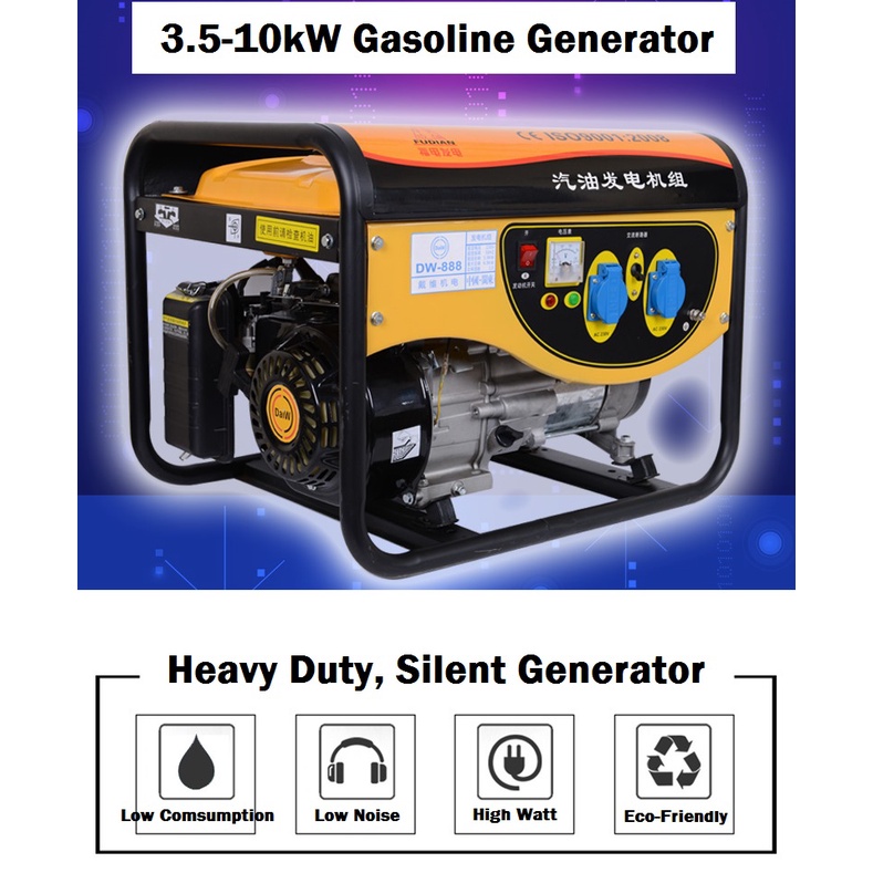 3500W - 10kW Gasoline Generator 220V 4-Strokes Heavy Duty Petrol ...