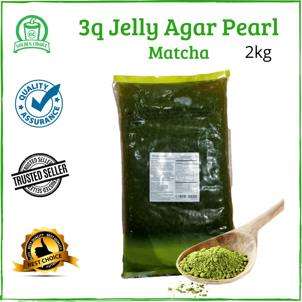 3Q Jelly Agar Boba Pearl Halal 2KG - Brown Sugar Mango Original Match ...