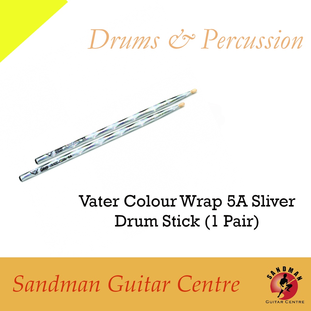 Vater Colour Wrap 5A Drum Stick, Sliver (1 Pair) | Shopee Malaysia