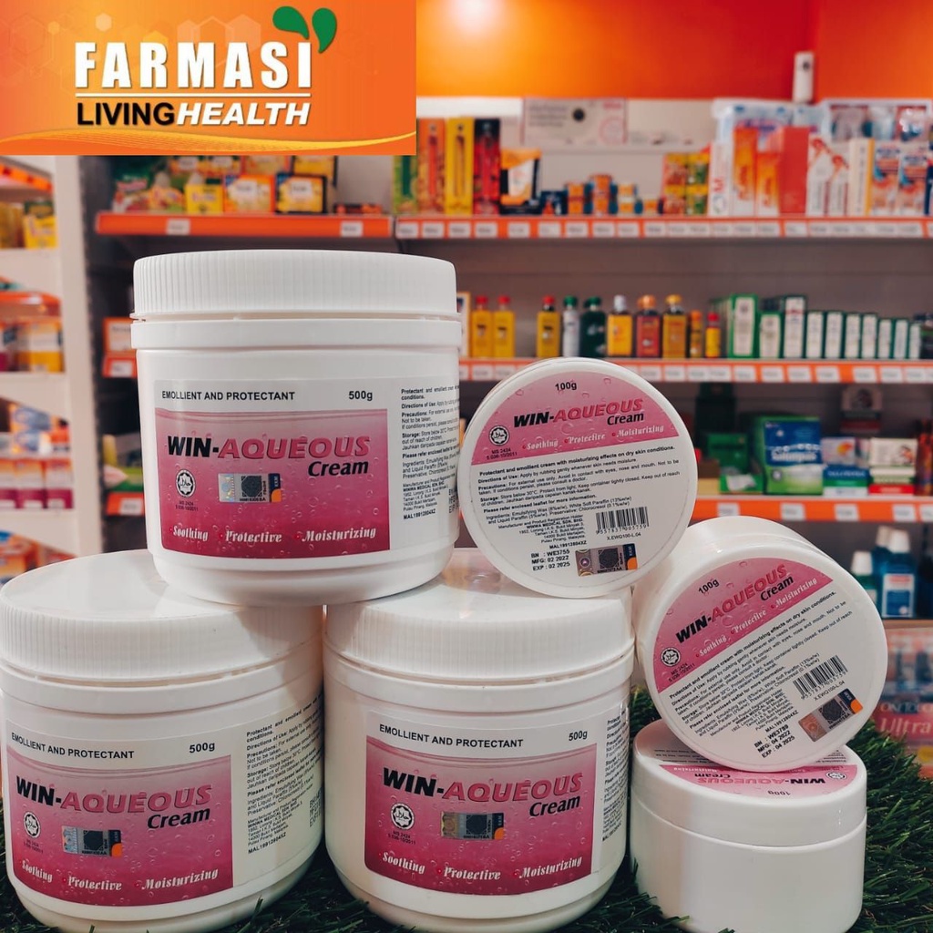 WINWA WIN-AQUEOUS CREAM 100G/500G INTENSIVE MOISTURIZER FOR ECZEMA ...