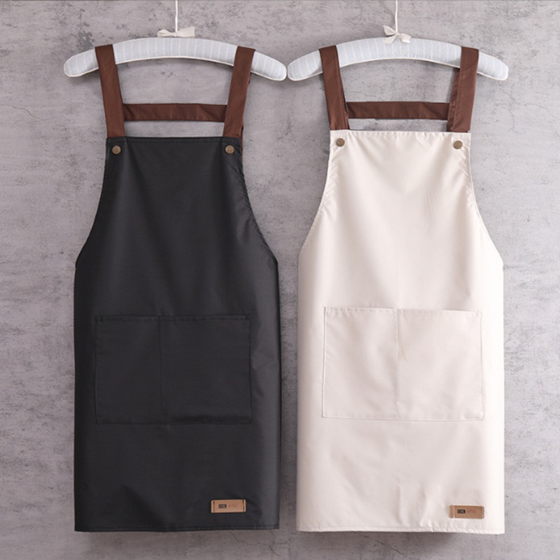 Ready Stock Korean version lengthened and enlarged apron kitchen apron ...