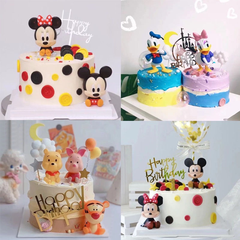 Disney Donald Duck and Daisy Cartoon Winnie the Pooh Figure Cake ...