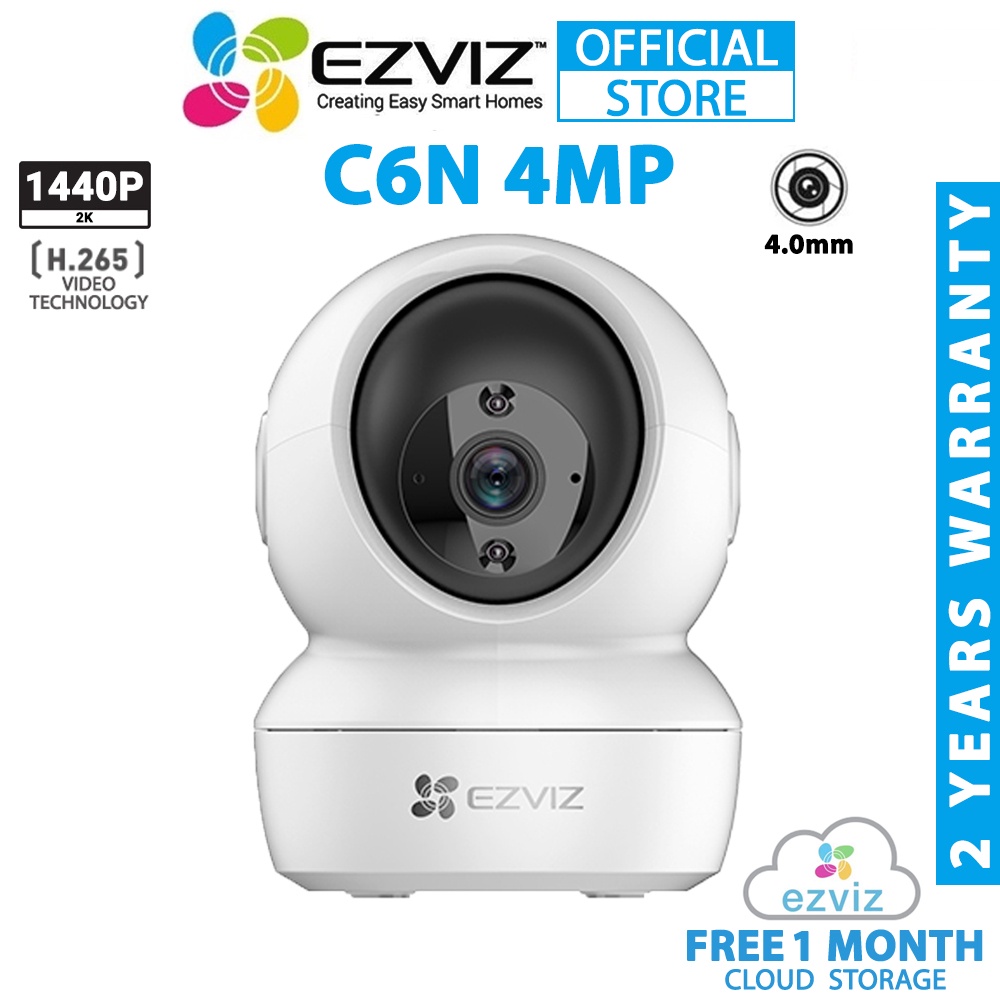 EZVIZ C6N 4MP Wi-Fi Indoor Security Smart Motion Tracking Wifi Pan/Tilt IP 2K 1440P H.265 Camera ...
