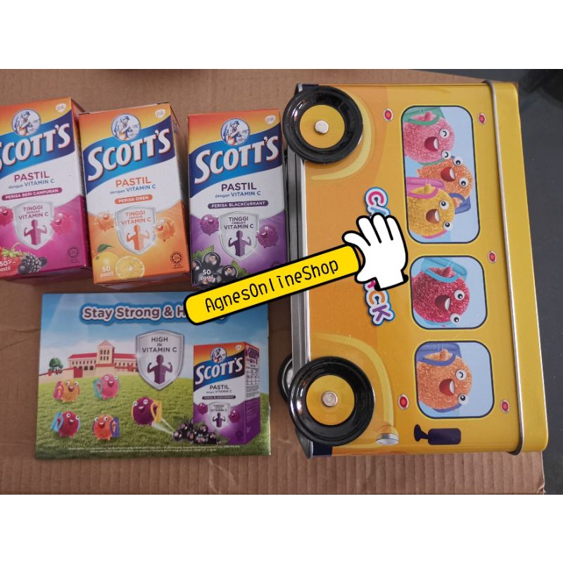 Scotts Pastil Vitamin C. Cute Care Pack Free Notebook (50s x 3 bottles ...