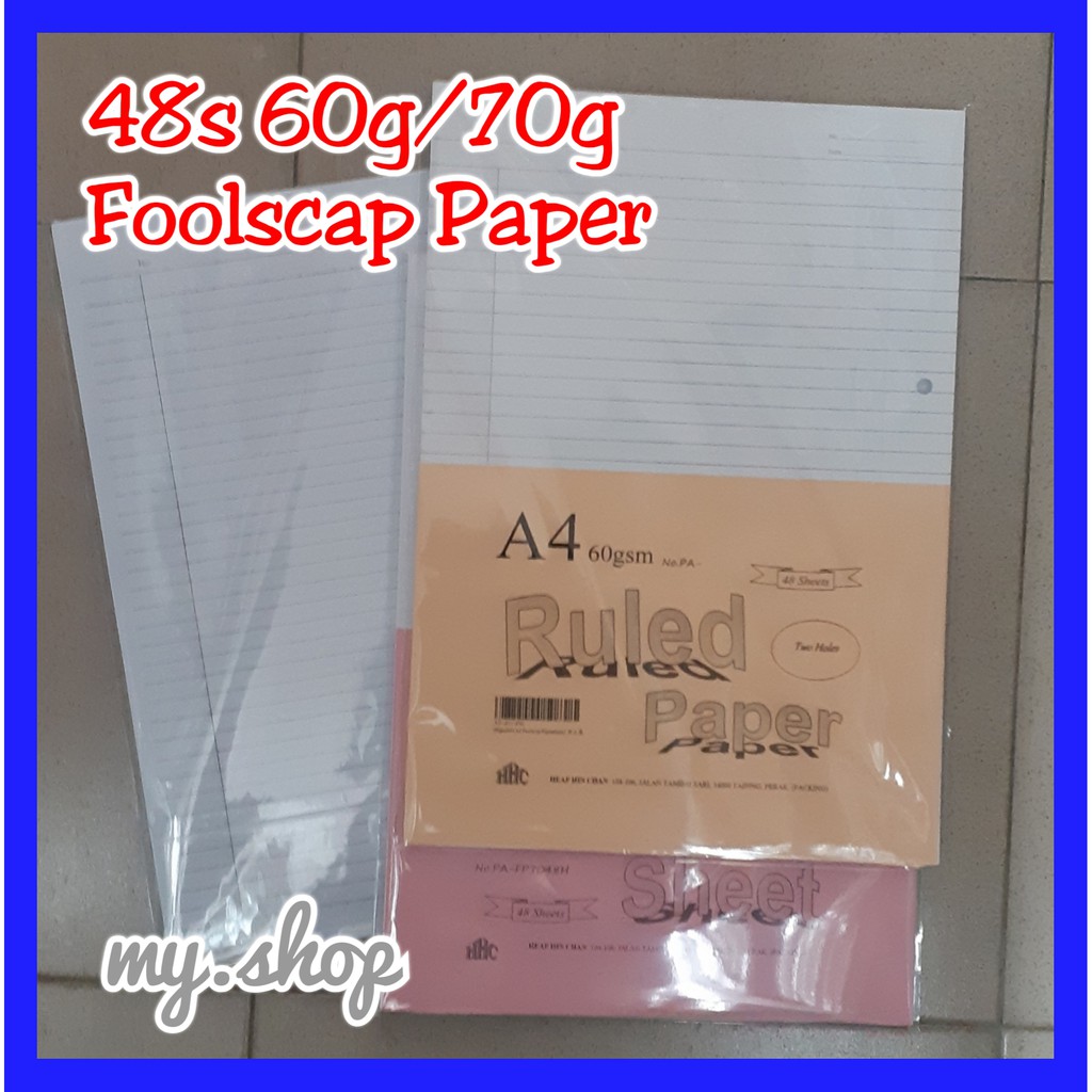 *READY STOCK* (60g/70g) 48s Single Line Foolscap Paper/Kertas Kajang ...
