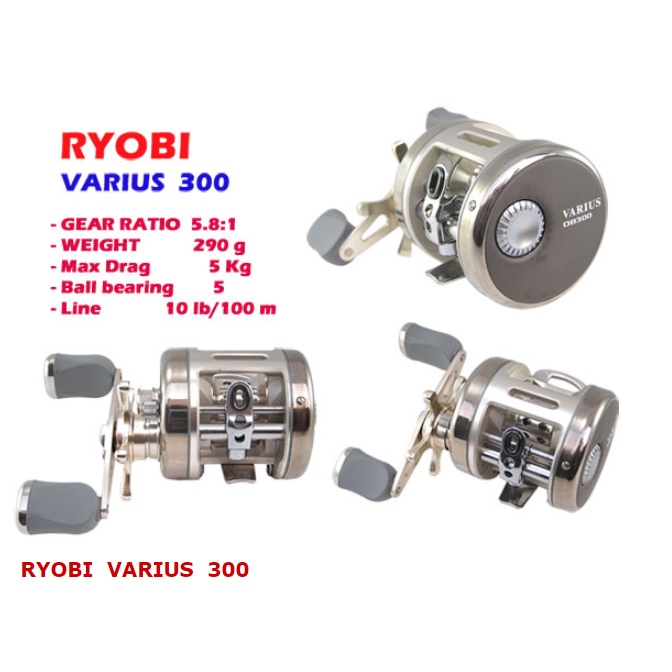 RYOBI VARIUS DB300 BAIT CASTING REEL | Shopee Malaysia