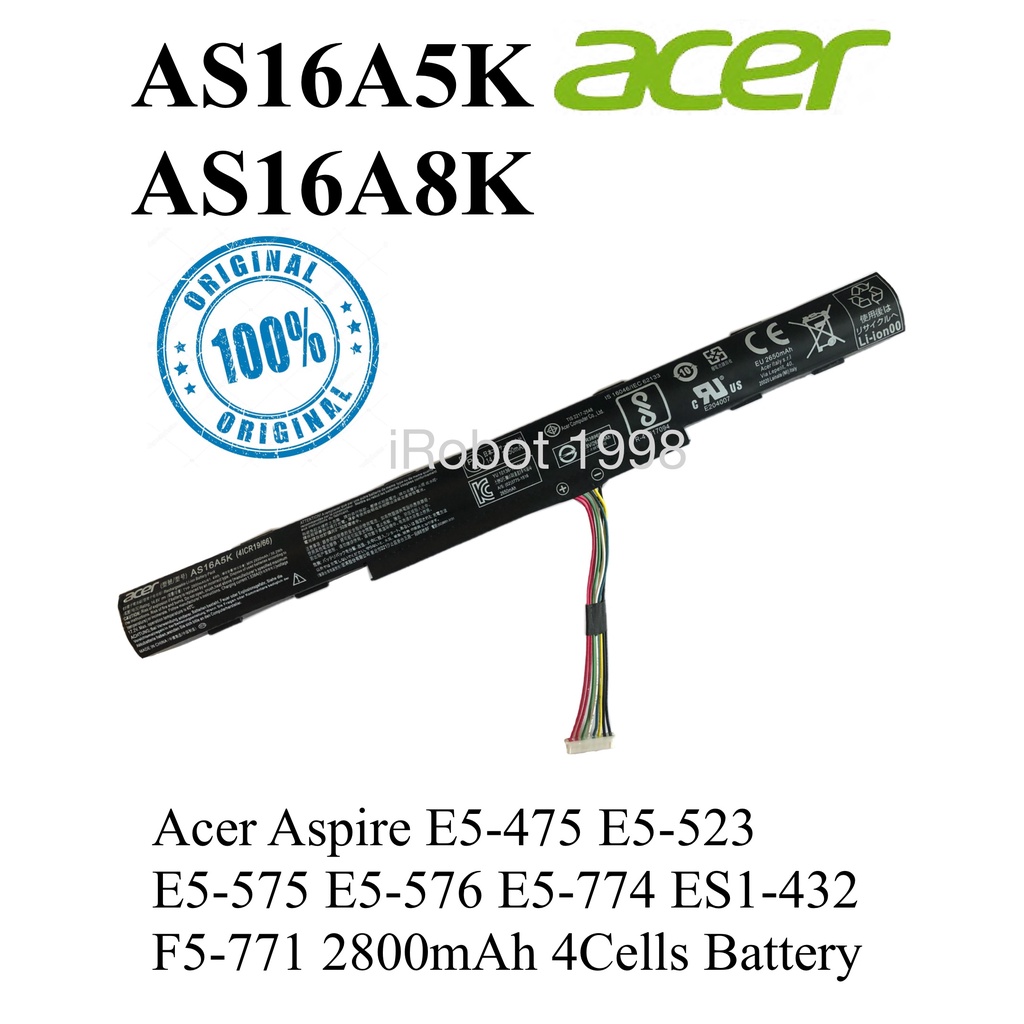 ORIGINAL ACER AS16A5K AS16A8K ASPIRE E5-475 E5-475 E5-475 E5-475G E5 ...