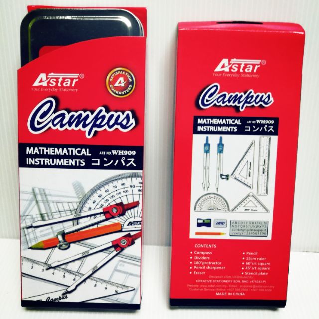 Astar Campus wh 909 mathematical instruments set@box | Shopee Malaysia