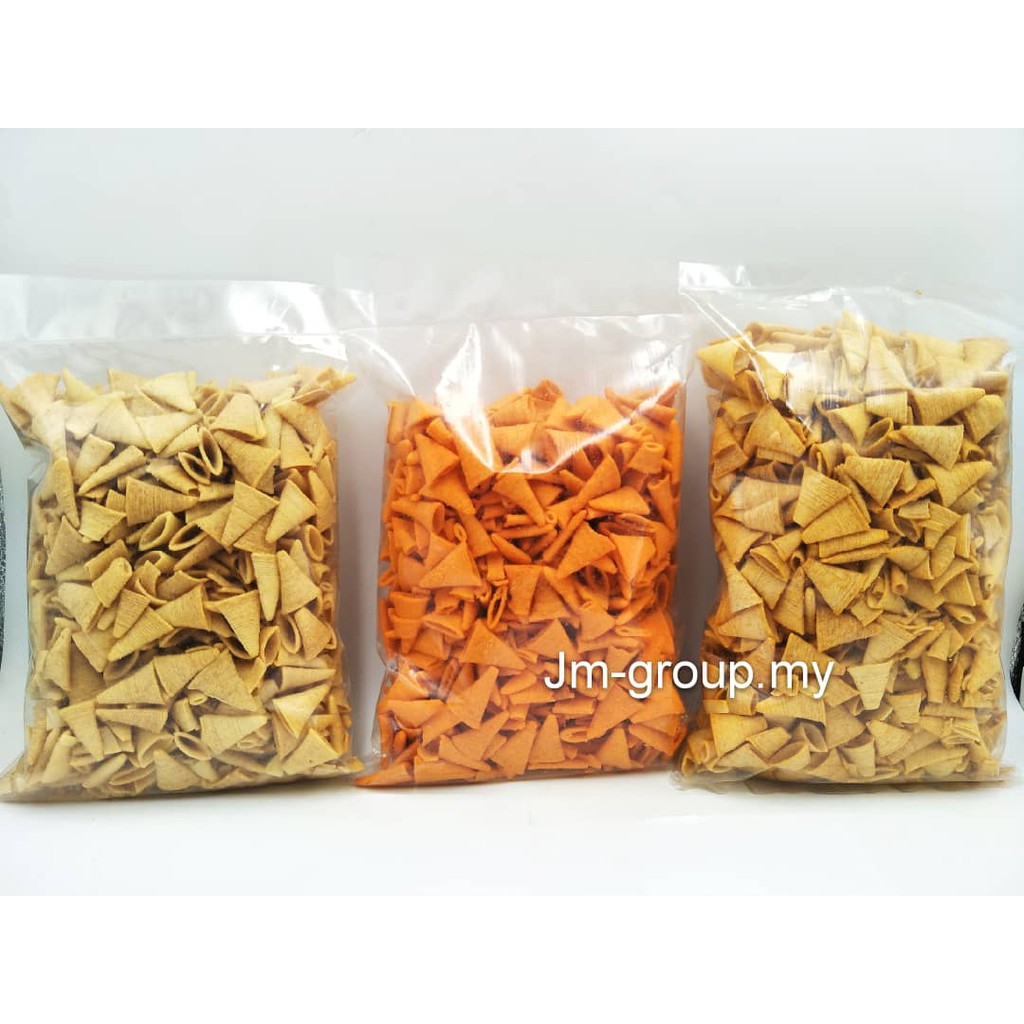 Angry Bite Cone Shape Cracker 500gm (Ayam /BBQ /Cheese) Ready Stock ...
