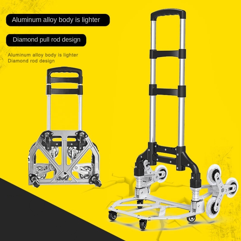 100Kg Trolley Portable Hand Truck Foldable Small Trolley Barang Plastic ...