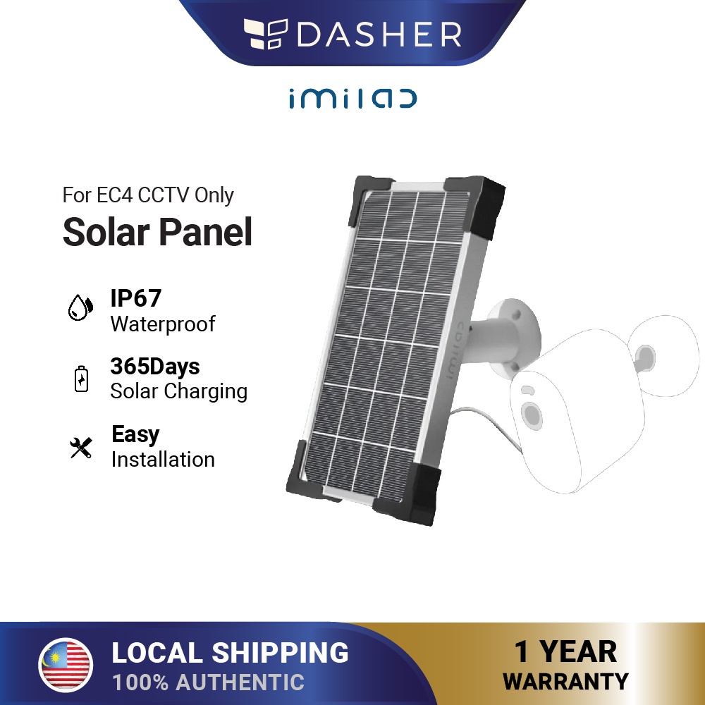 IMILAB Solar Panel Only For IMILAB EC4 CCTV Use (3.5W) | Shopee Malaysia