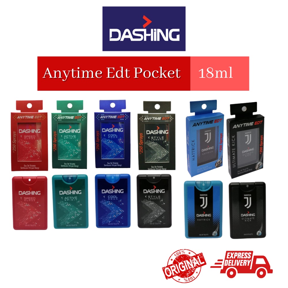 Dashing Anytime EDT Pocket Size(Cool/ Active/ Hattrick/ Ultimate Kick ...