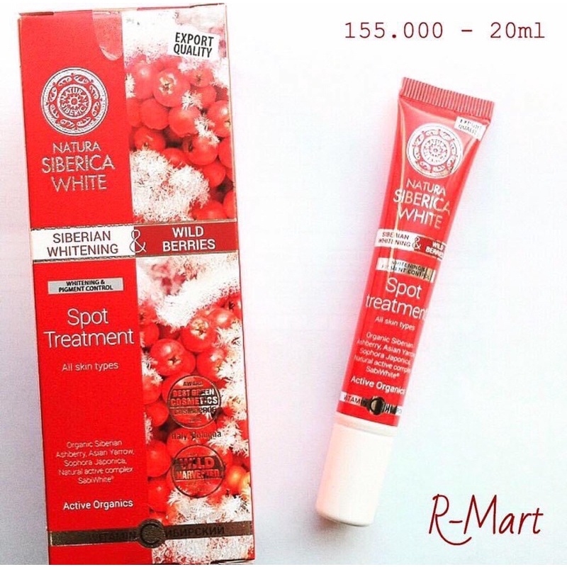 Natura Siberica Vitamin C facial whitening cream from 100% Siberian tea ...