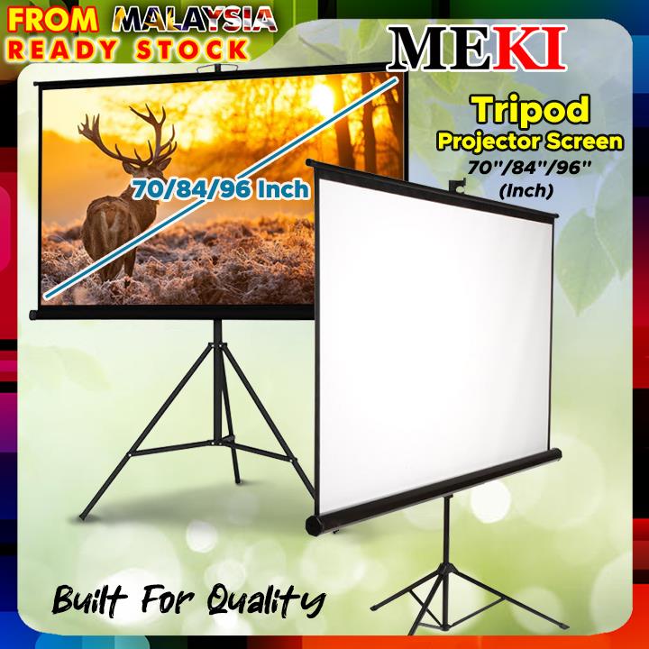Meki Solid Series (70"/84"/96") Tripod Projector Screen Size Matte ...