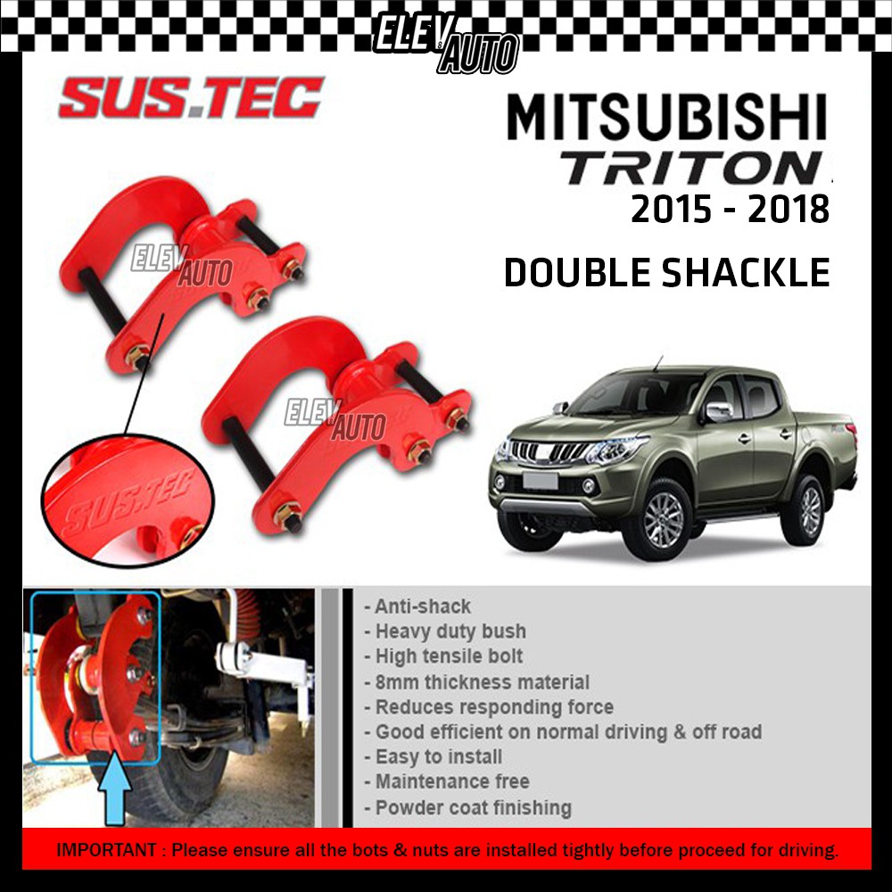 Mitsubishi Triton 2015-2018 Double Shackle 4x4 Suspension Spring ...
