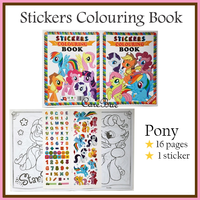 Children Sticker Book Coloring Book warna buku A4 Size | Shopee Malaysia