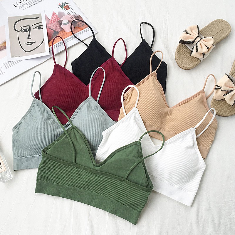 Women's Tank Top Bra Without Steel Rings and Traces | Shopee Malaysia