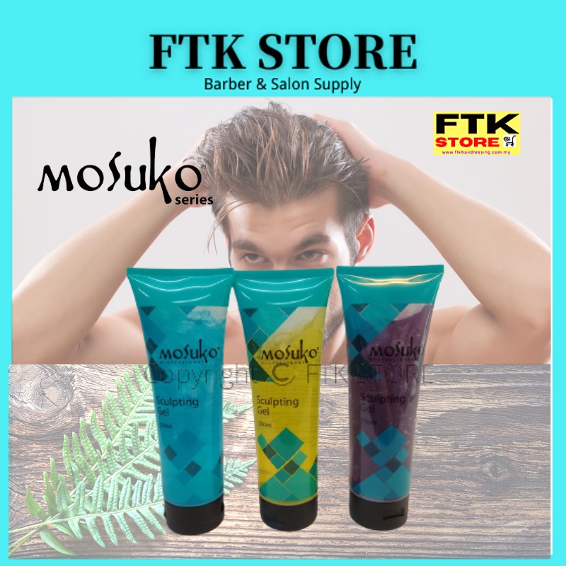 Mosuko Strong Hold Sculpting Hair Gel 250ml | Shopee Malaysia