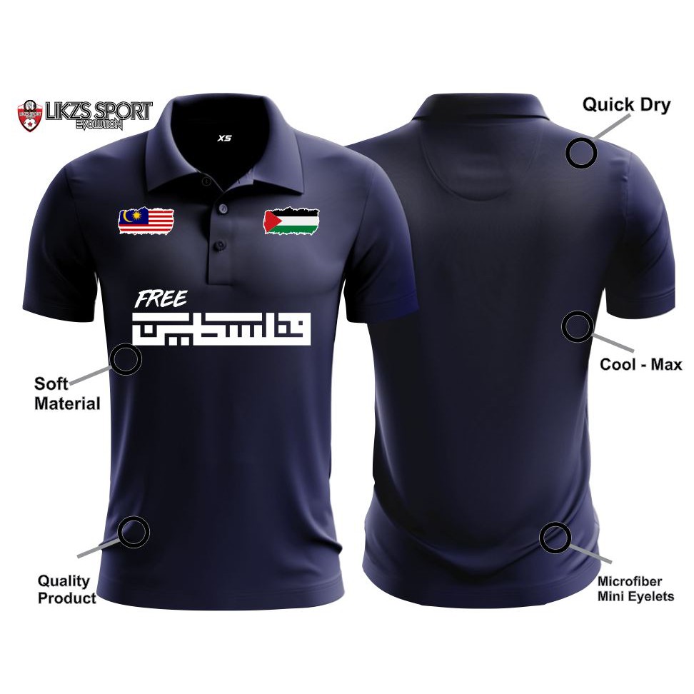 PALESTINE Travel Jersey DX3 Ready Stock | israhelKoyak | Baju berkolar ...