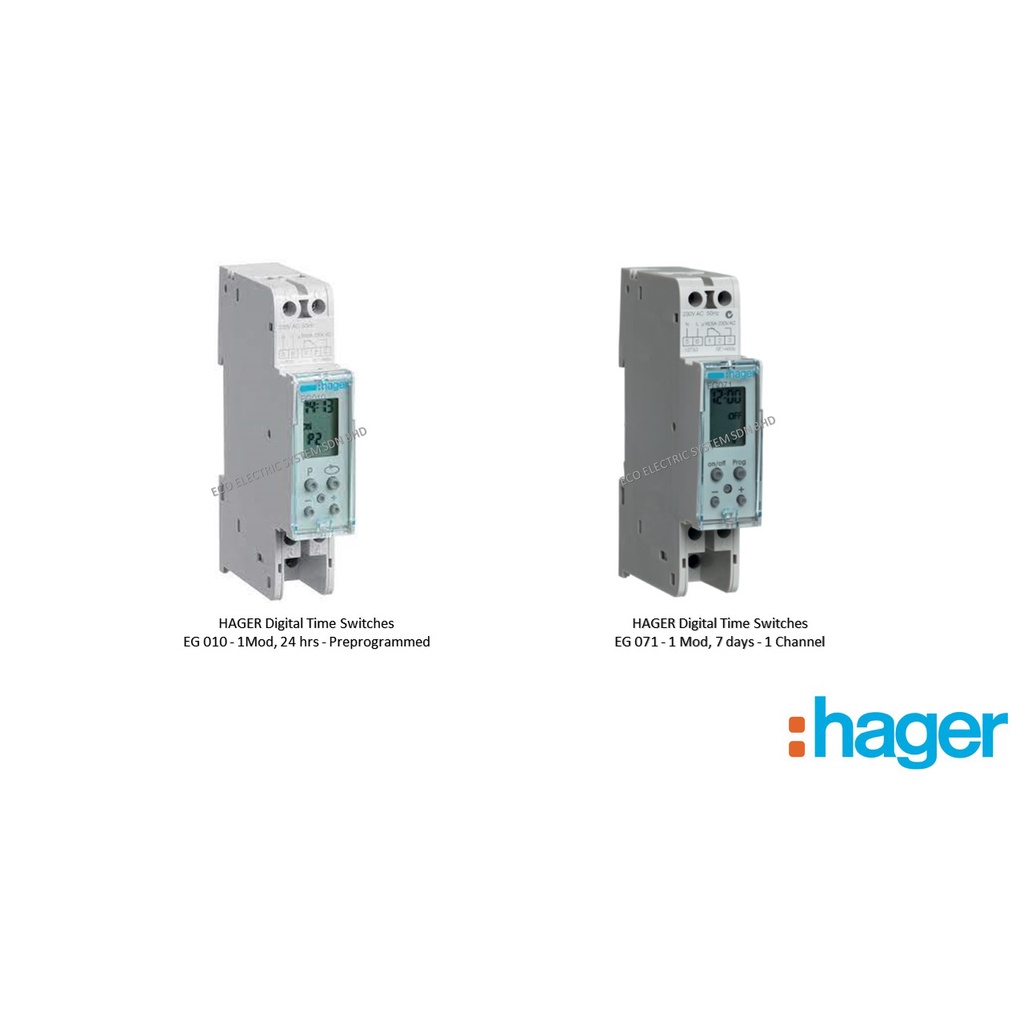 Hager Digital Time Switches ( Model : EG 010 / EG 071 ) | Shopee Malaysia