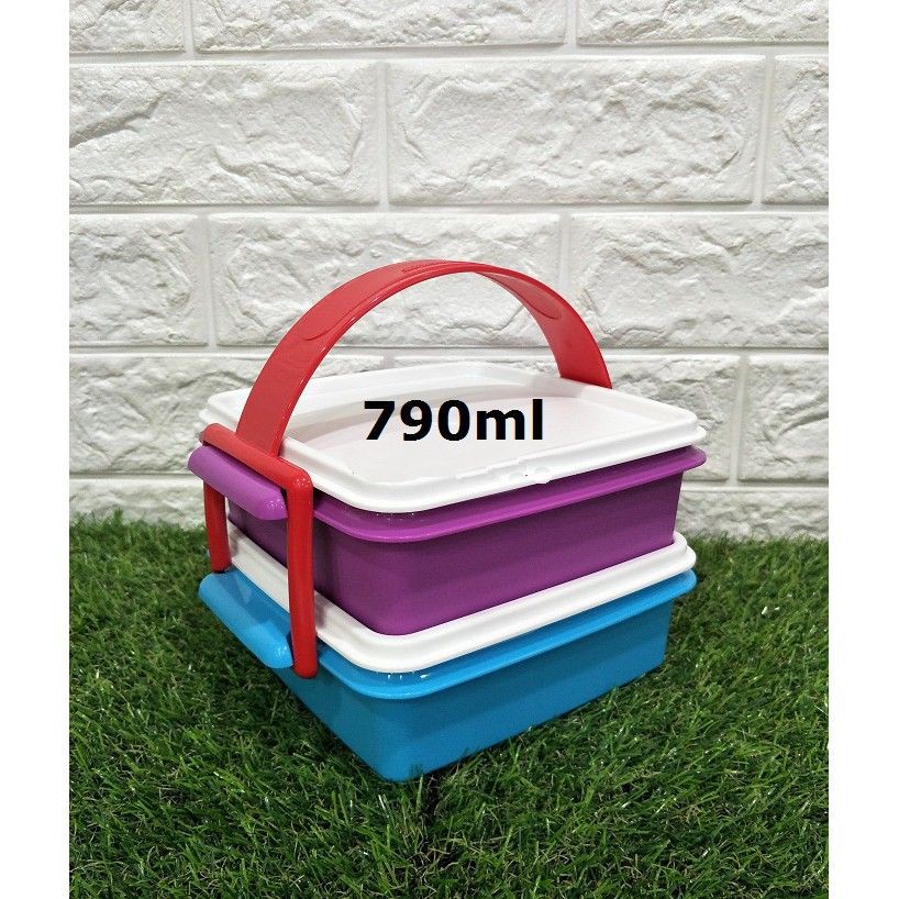 Tupperware Small Goody lunch Box 790ml(2)-Purple & Blue | Shopee Malaysia
