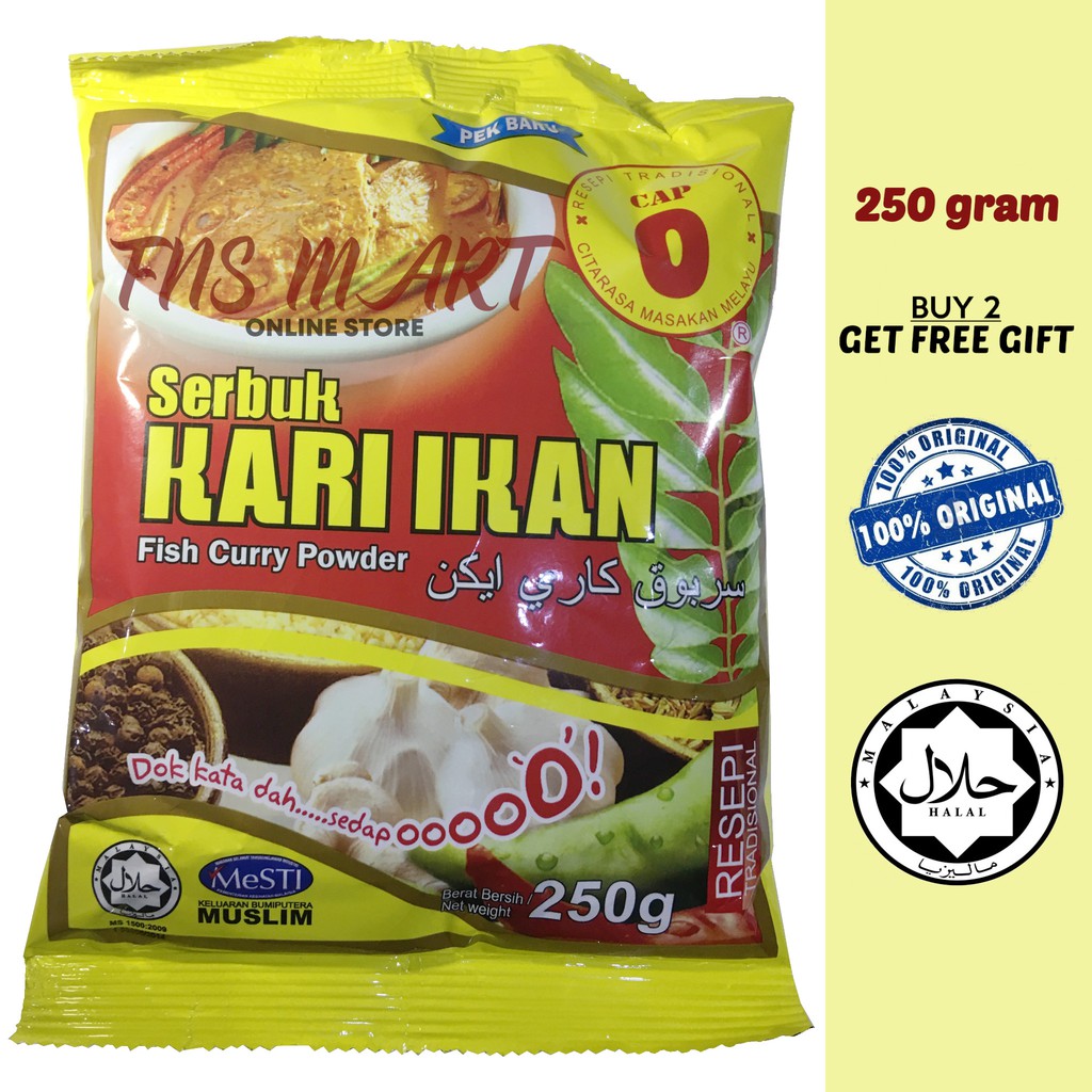 Fns Mart 250g Rempah Kari Cap O Kari Ikan Pek besar | Fish Curry Powder ...