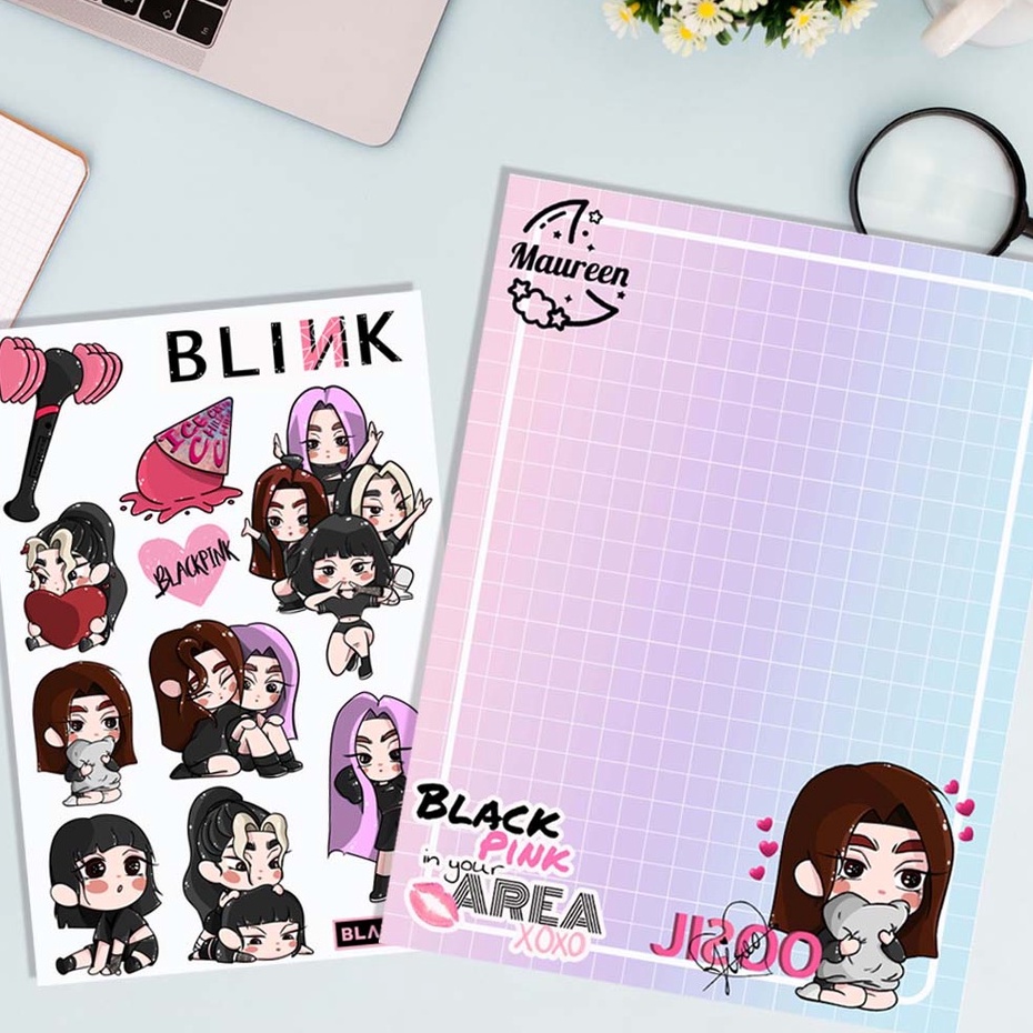 Kpop Notepads BLACKPINK Chibi Note Cute Notepad Handmade Notepads ...