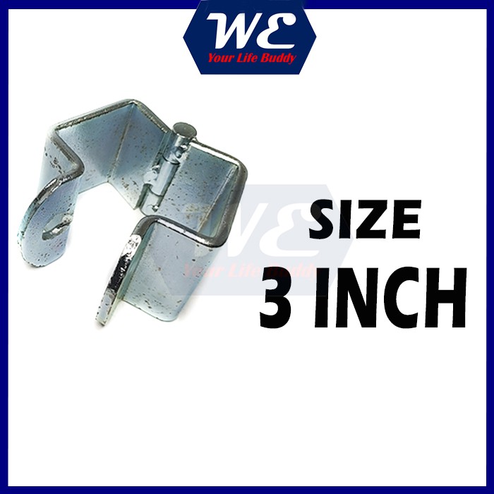PADLOCK BRACKET GATE LOCK CLAMP- CHROME GALVANIZE HEAVY DUTY ( 2'',2-1/ ...