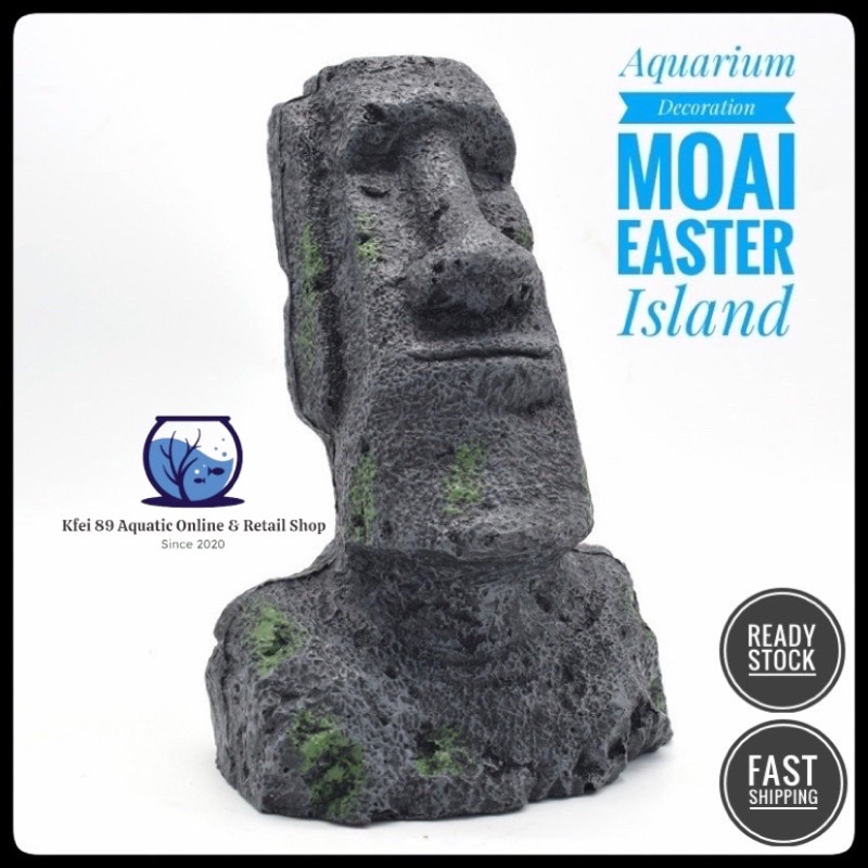 KFEI89 Aquarium Decoration Moai Easter Island Fish Tank Aquarium ...