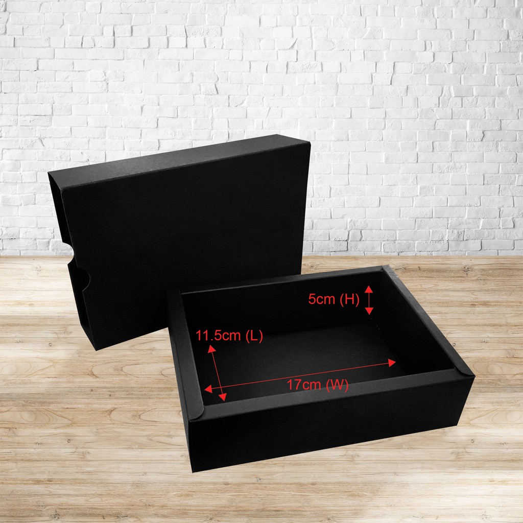 Slide out tray black box | Black Gift box | Black Kraft Box | Recycle ...