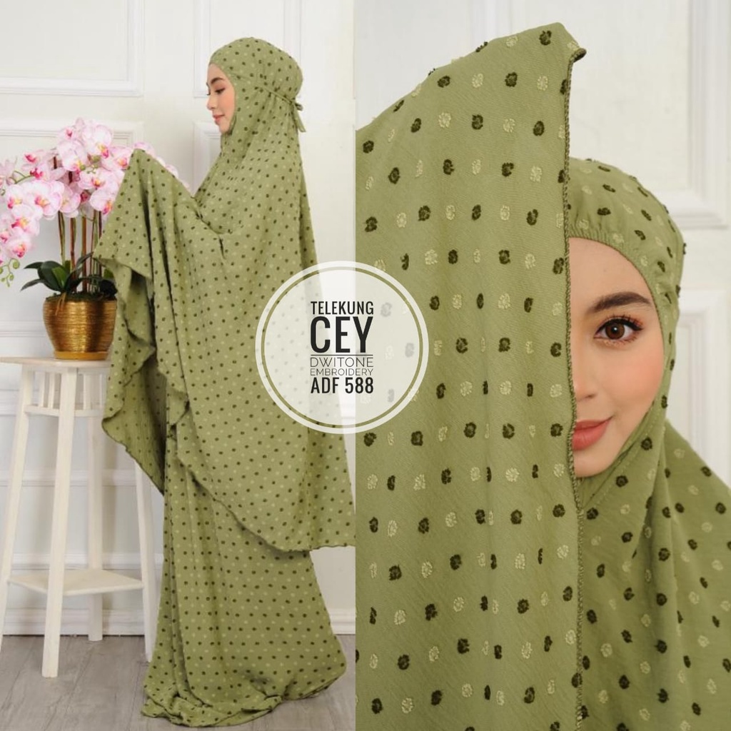TELEKUNG CEY EMBROIDERY DWI TONE SUPER SELESA [PREMIUM]. TELEKUNG MURAH ...