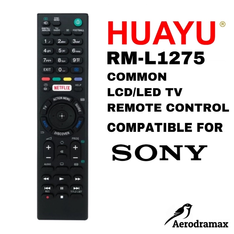 HUAYU COMMON LCD/LED TV REMOTE CONTROL RM-L1275 (SONY) | Shopee Malaysia