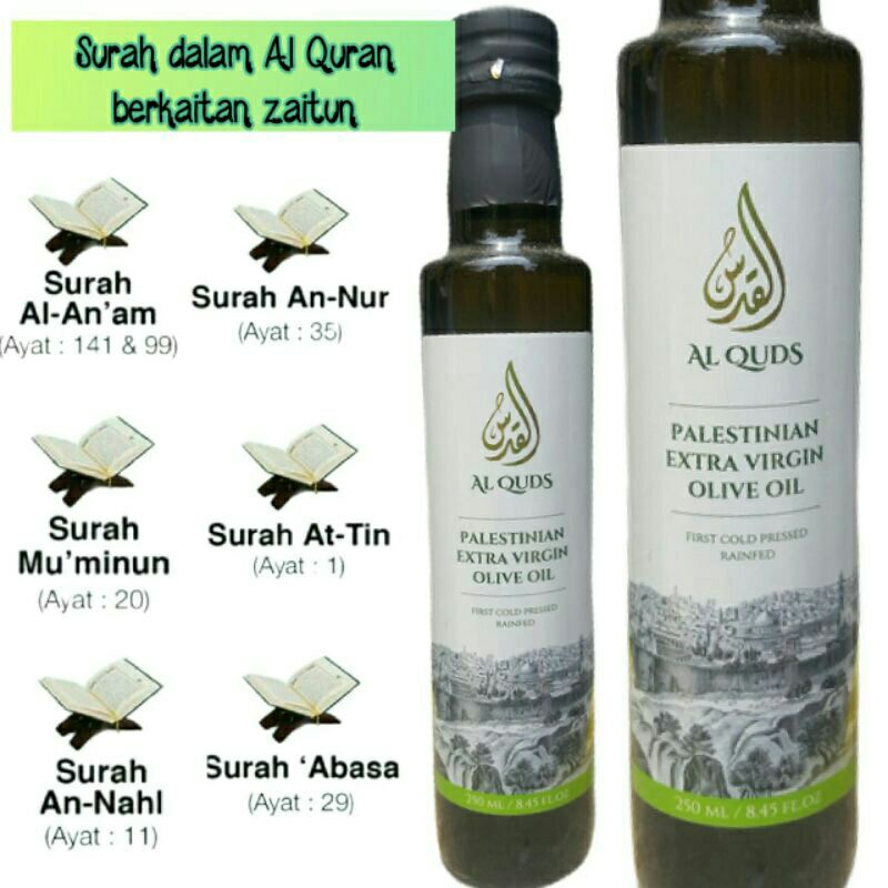 Al Quds Palestinian Extra Virgin Olive (250ml, 500ml) | Shopee Malaysia