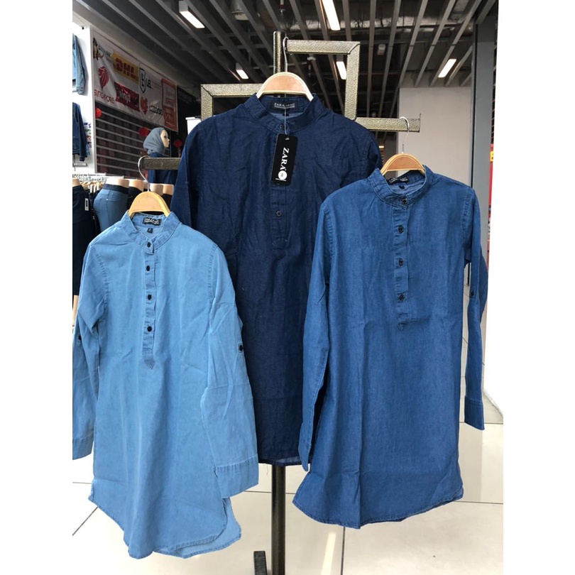 🔥🔥[READY STOCK]🔥🔥 WOMAN'S BAJU JEANS MUSLIMA DENIM SHART HALF BUTTON ...