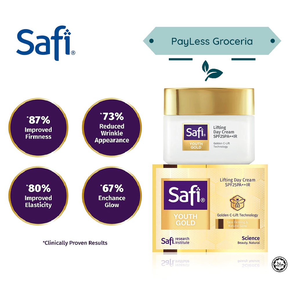 Safi Youth Gold Lifting Day Cream SPF25PA++ 45g | Shopee Malaysia